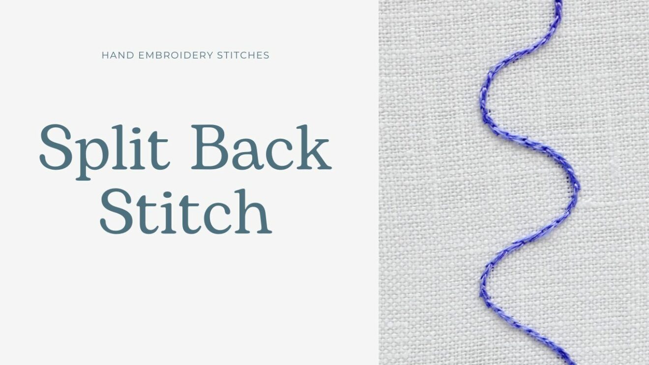 Split backstitch - hand embroidery stitches to learn