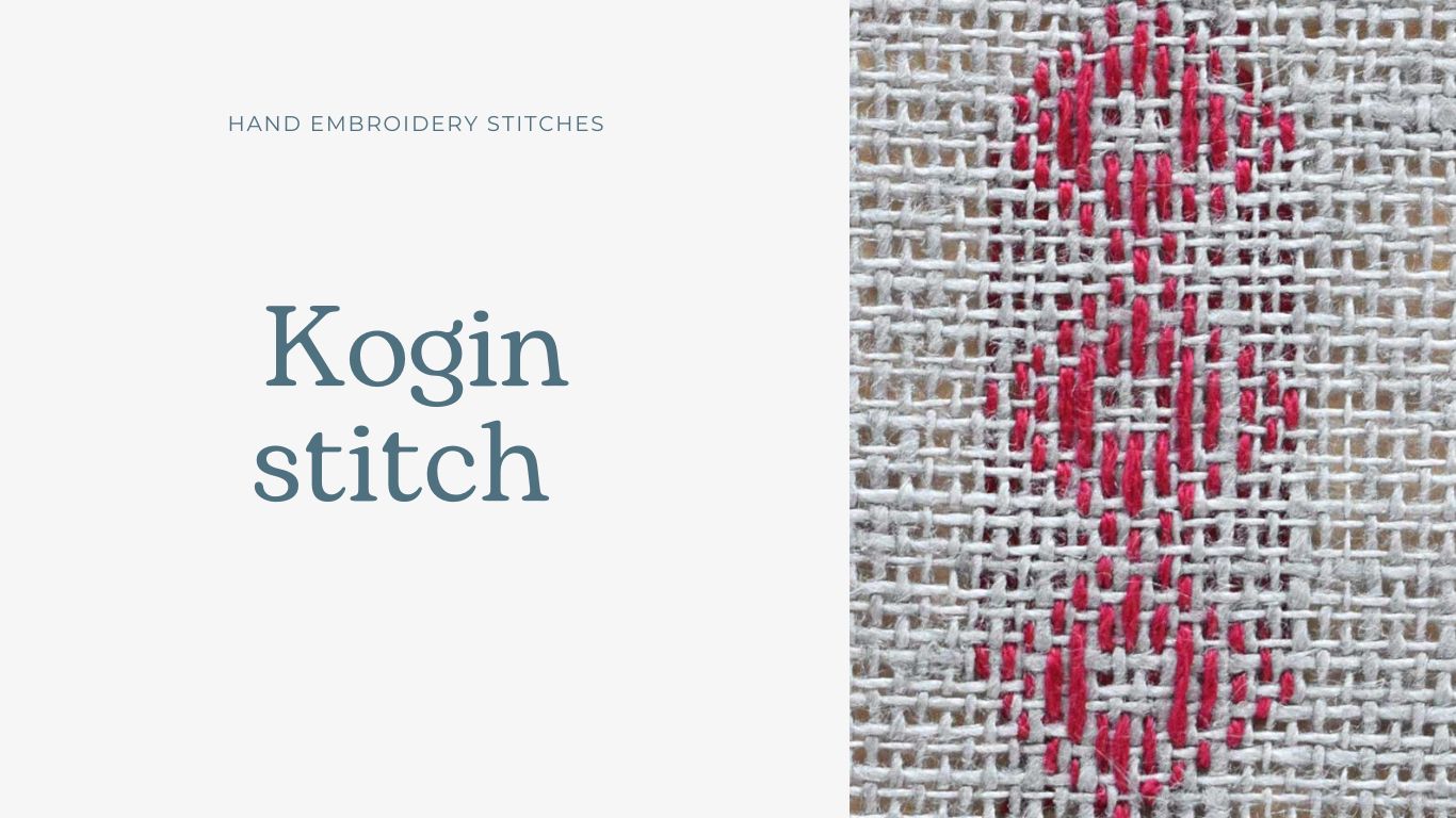 Embroidery Kogin Stitch: Story, application and video Tutorial