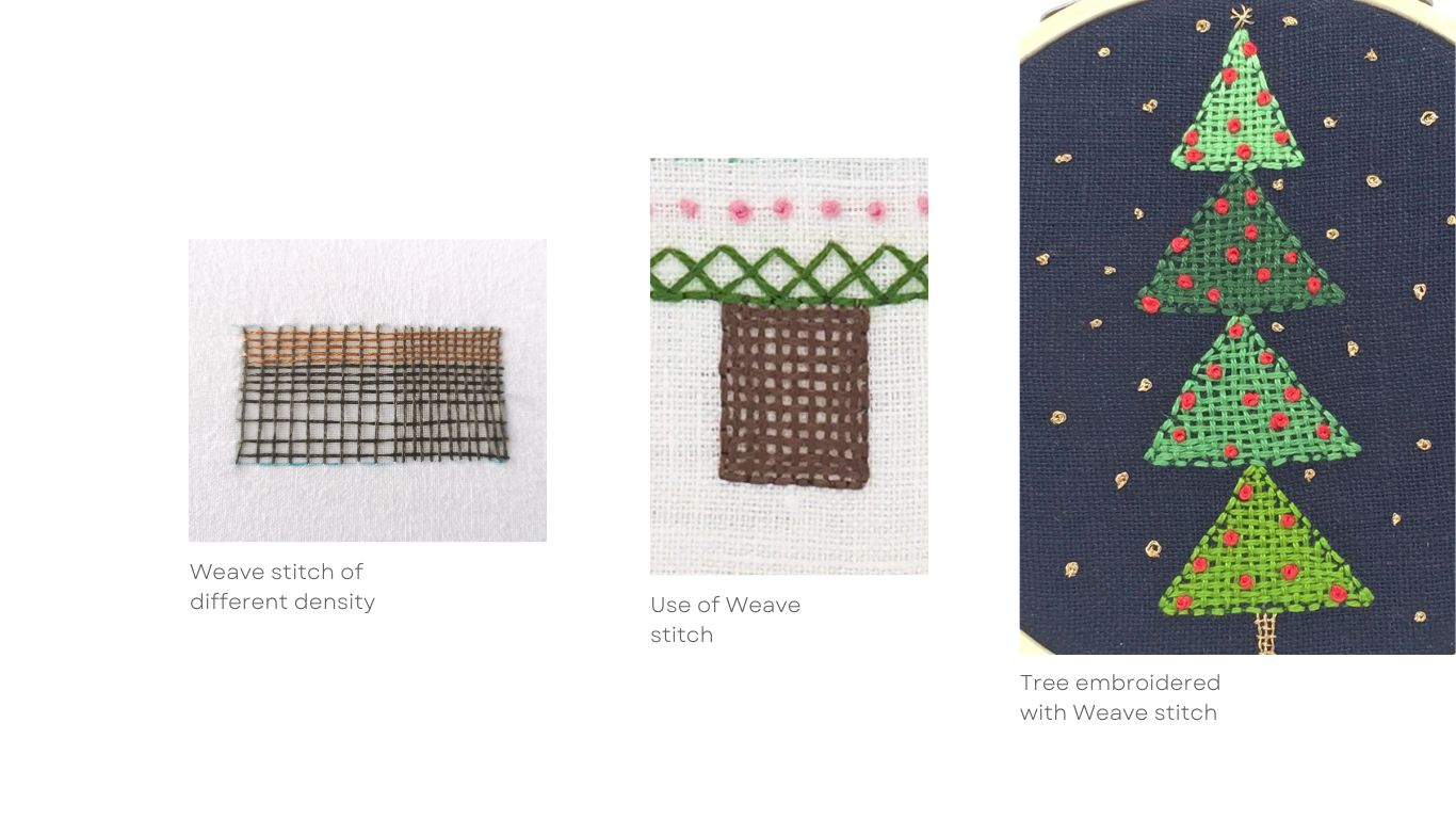 Embroidery Weave Stitch simple guide and video tutorial