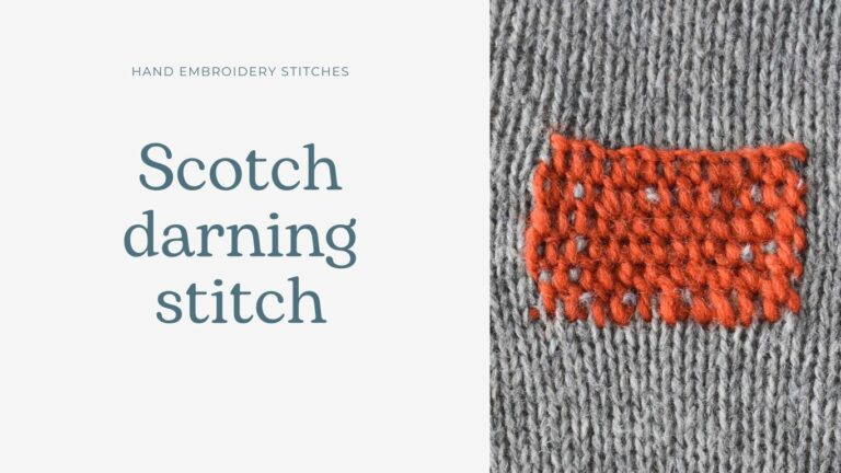 Scotch darning stitch: Library of Hand Embroidery Stitches
