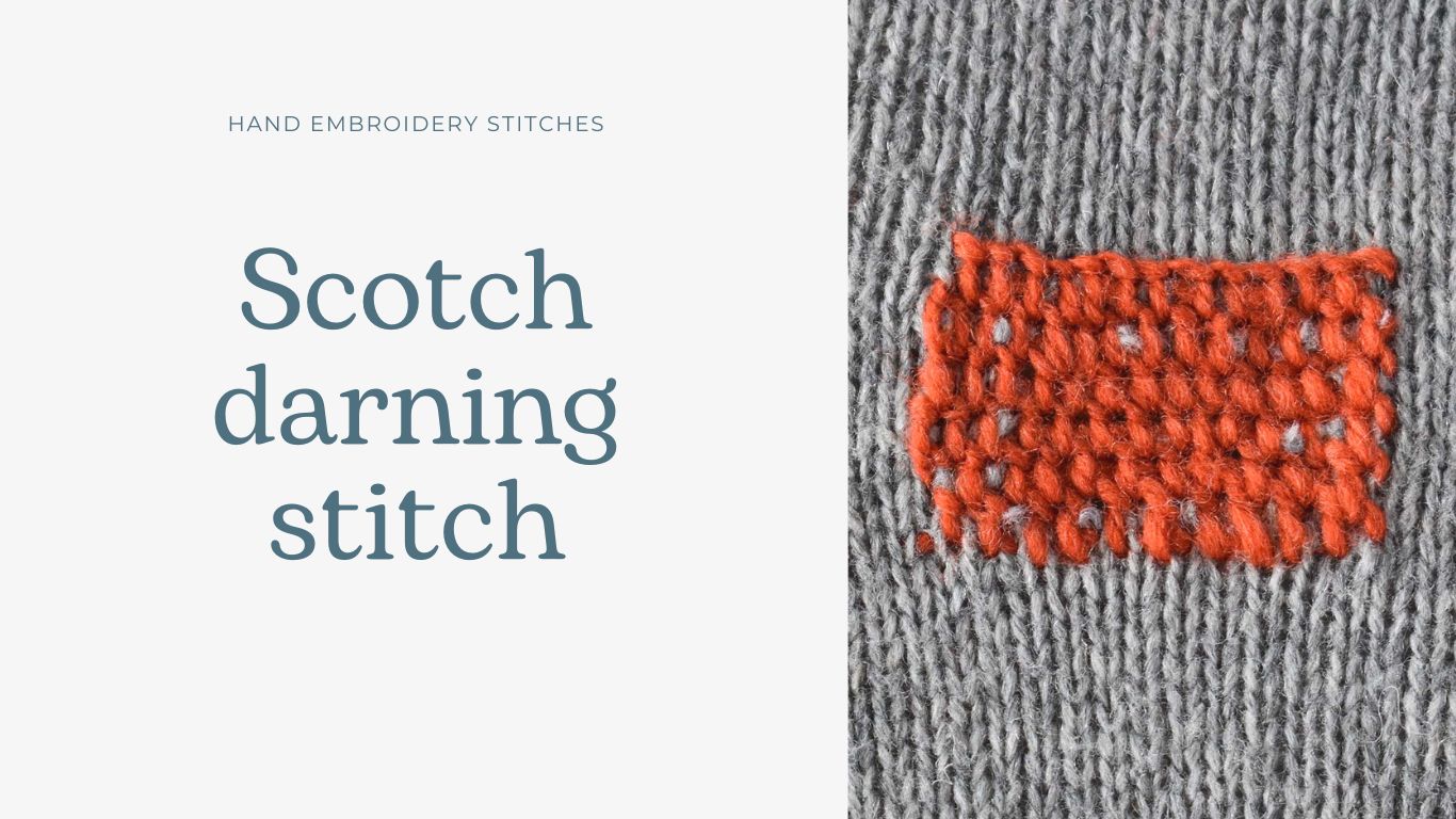 Scotch darning stitch: Library of Hand Embroidery Stitches