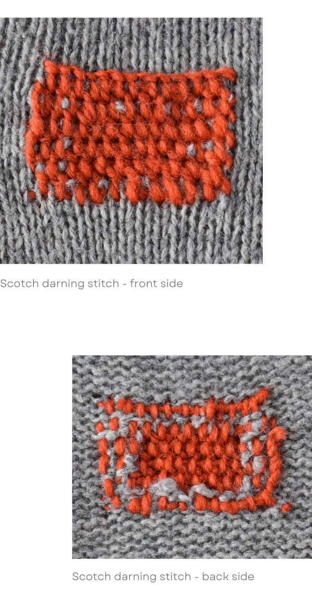 Practical Embroidery - Scotch darning stitch